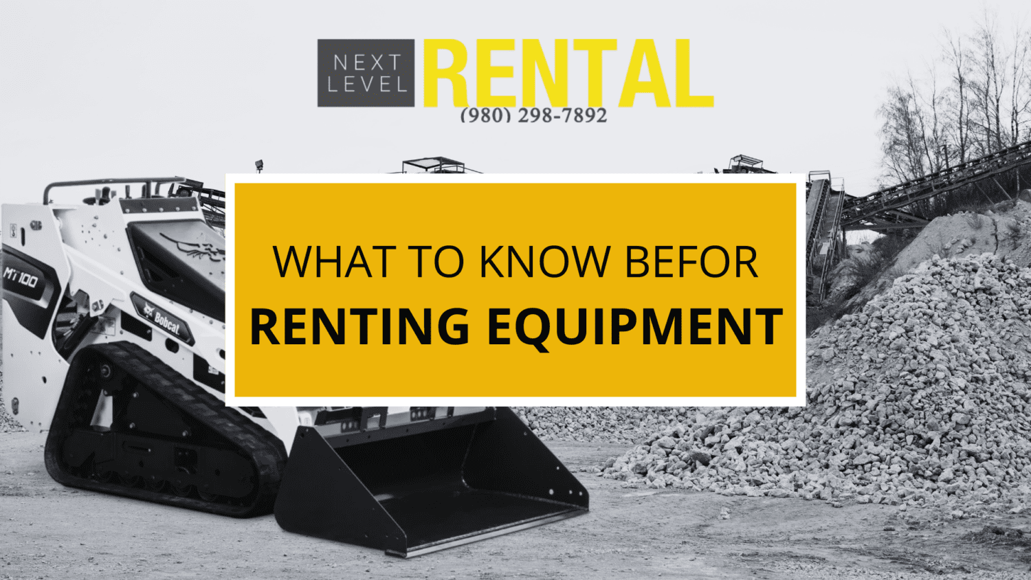 What to Know Before Renting Equipment | Next Level Rental NC